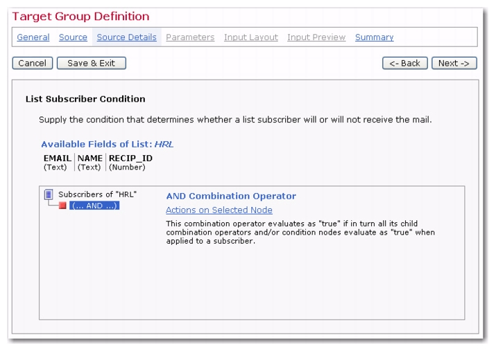 Creating Target Groups Based on a Hosted Recipient List